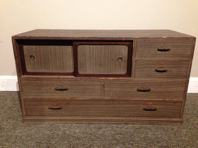 Japanese Kiri Wood Small Tansu Box