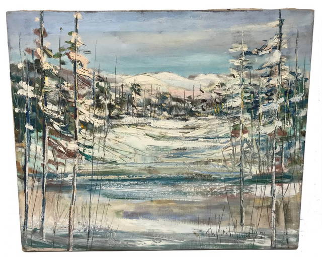 Paul Emile genest Winter Scene Painting - Aug 28, 2021 | Galerie Du ...
