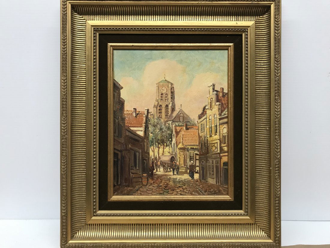 Anton Rutgers 1880-1949 Village Scene Painting (#0031) on Nov 06, 2021 ...