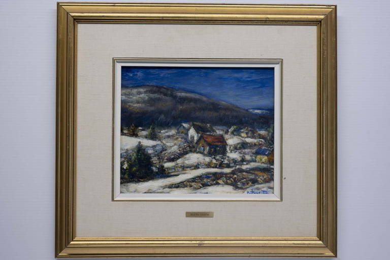Joseph Giunta 1911 2001 Winter Scene Painting