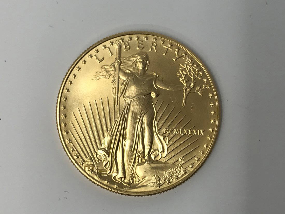 1989 St Gaudens 50 Dollar Gold Coin Auction