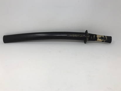 Antique Japanese Samurai Wakizashi Sword Inlay Gold Work