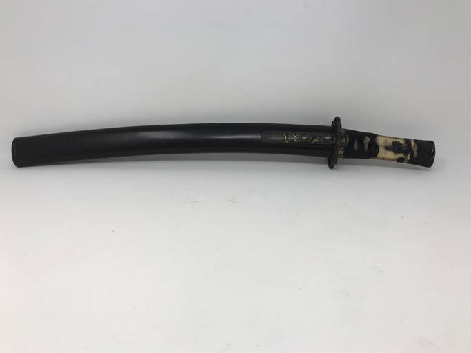 Antique Japanese Samurai Wakizashi Sword Inlay Gold Work