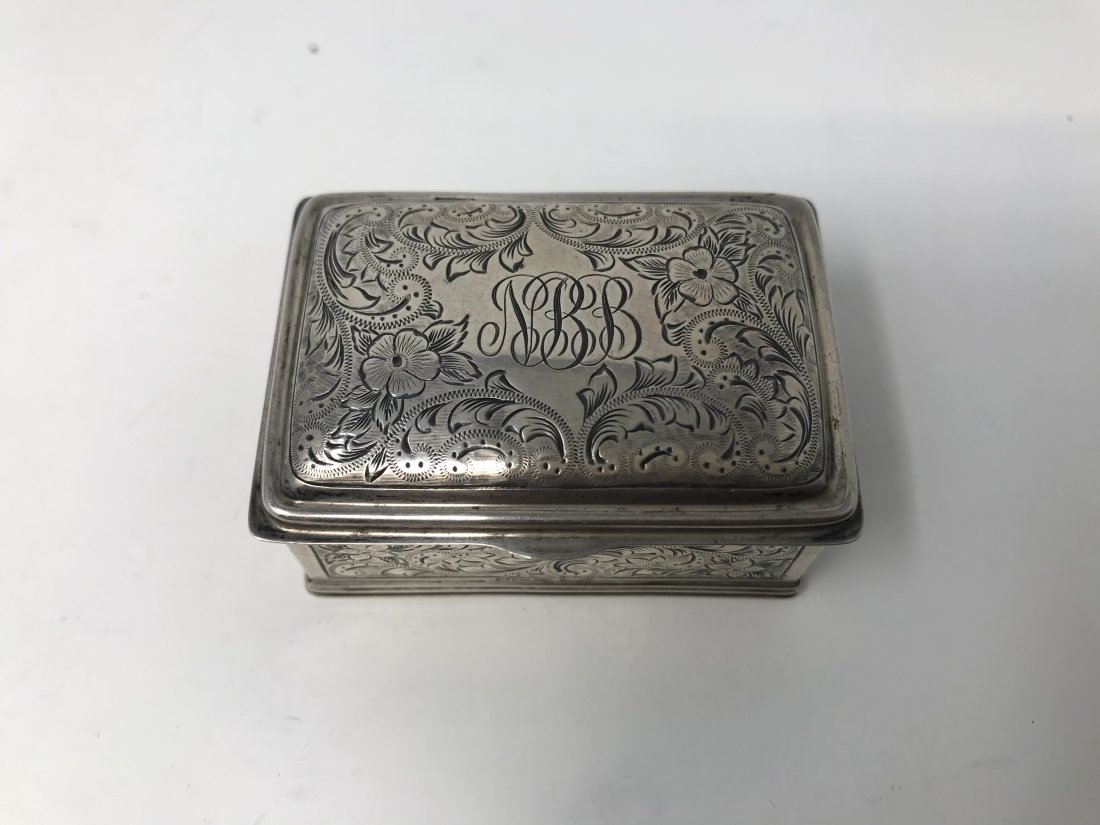 Mappin & Webb Sterling Silver Stamp Box Auction