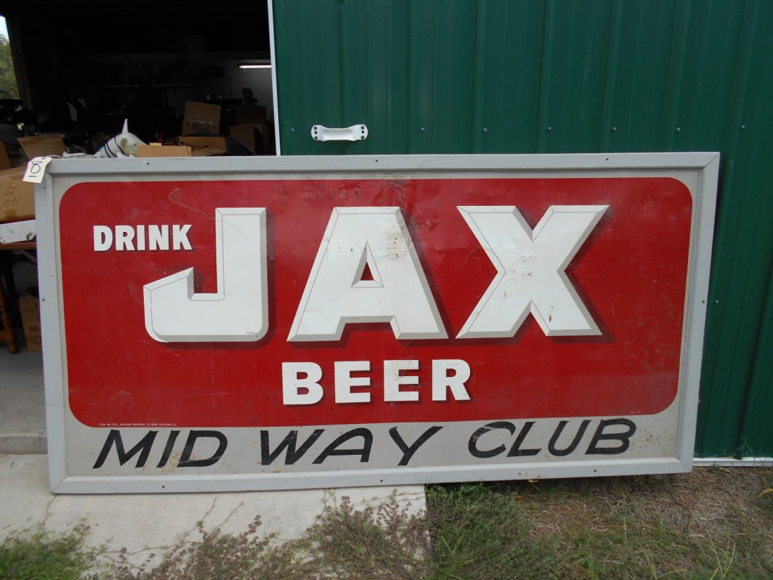 JAX BEER Double Sided Enameled Sign