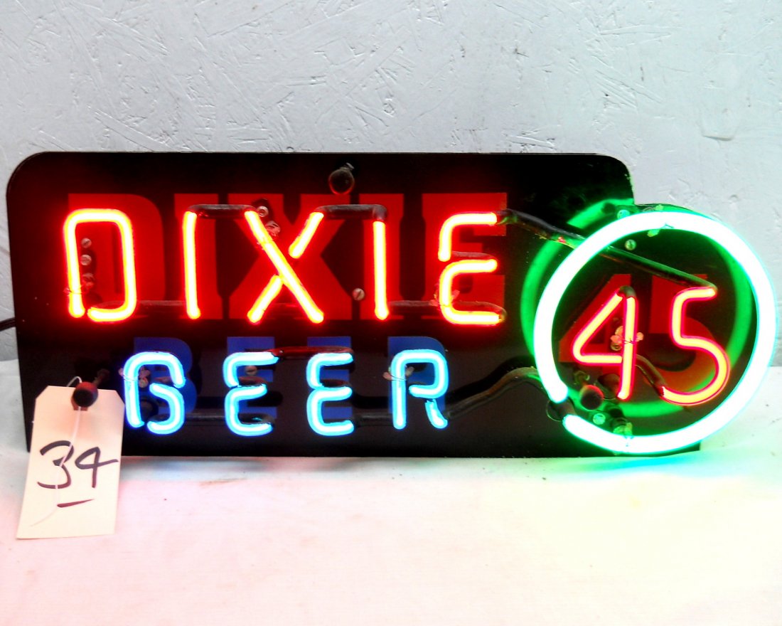 DIXIE BEER 45 Neon Sign