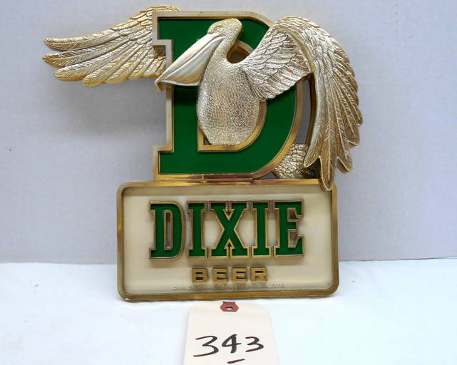 Dixie Beer Plastic Sign Pelican