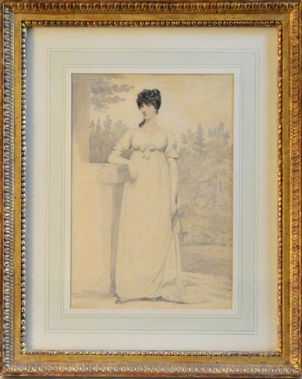 Henry Eldridge Drawing of Elegant Woman