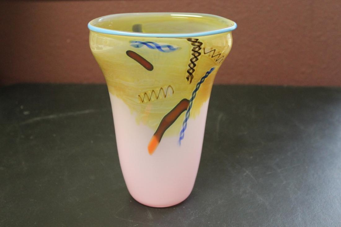 A Signed Roland Art Glass Vase