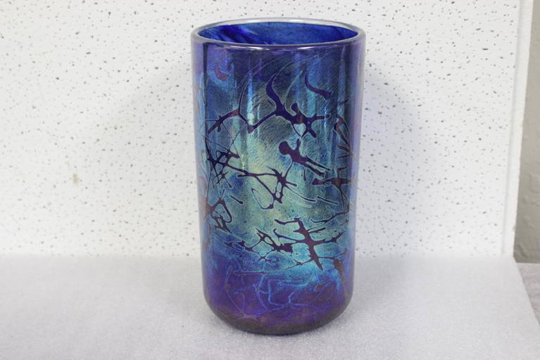 A Blue Gozo Glass Vase