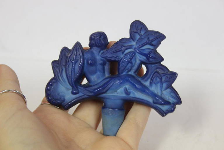 A Rare Ingrid Czech Glass Perfume Bottle Stopper