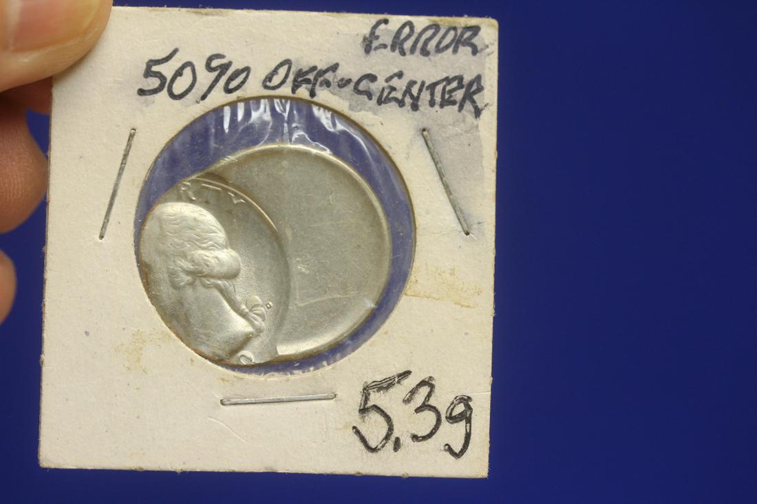 Mint Error Off Center Washington Quarter