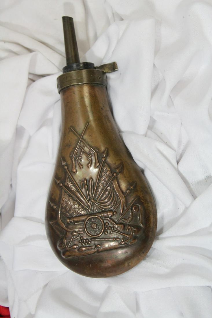 An Ornate Copper Powder Horn - Oct 22, 2022 | Lakeland Antique Bazaar in FL
