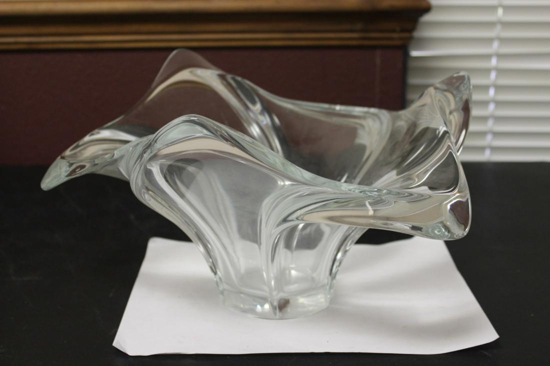 A Mid Century Modern Cofrac Signed Crystal Plash Bowl Auction