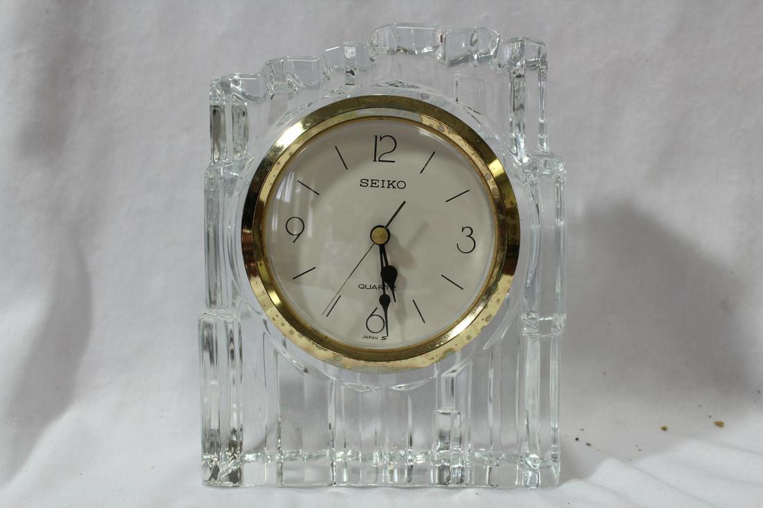 A Glass Seiko Quartz Clock Auction