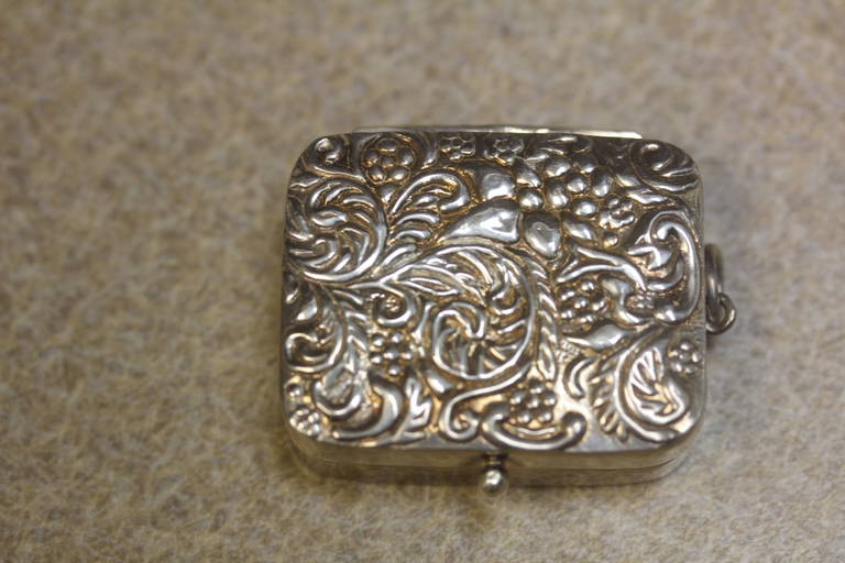 Ornate Sterling Pill Box