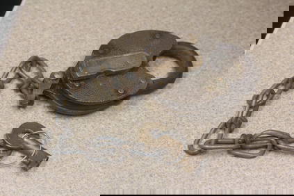 Antique Miller Safety First Padlock With Key Railroad