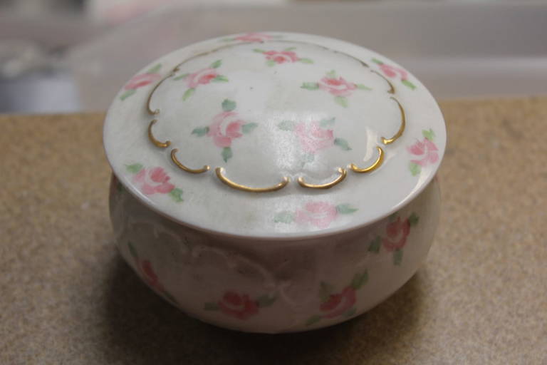Porcelain Floral Trinket Box