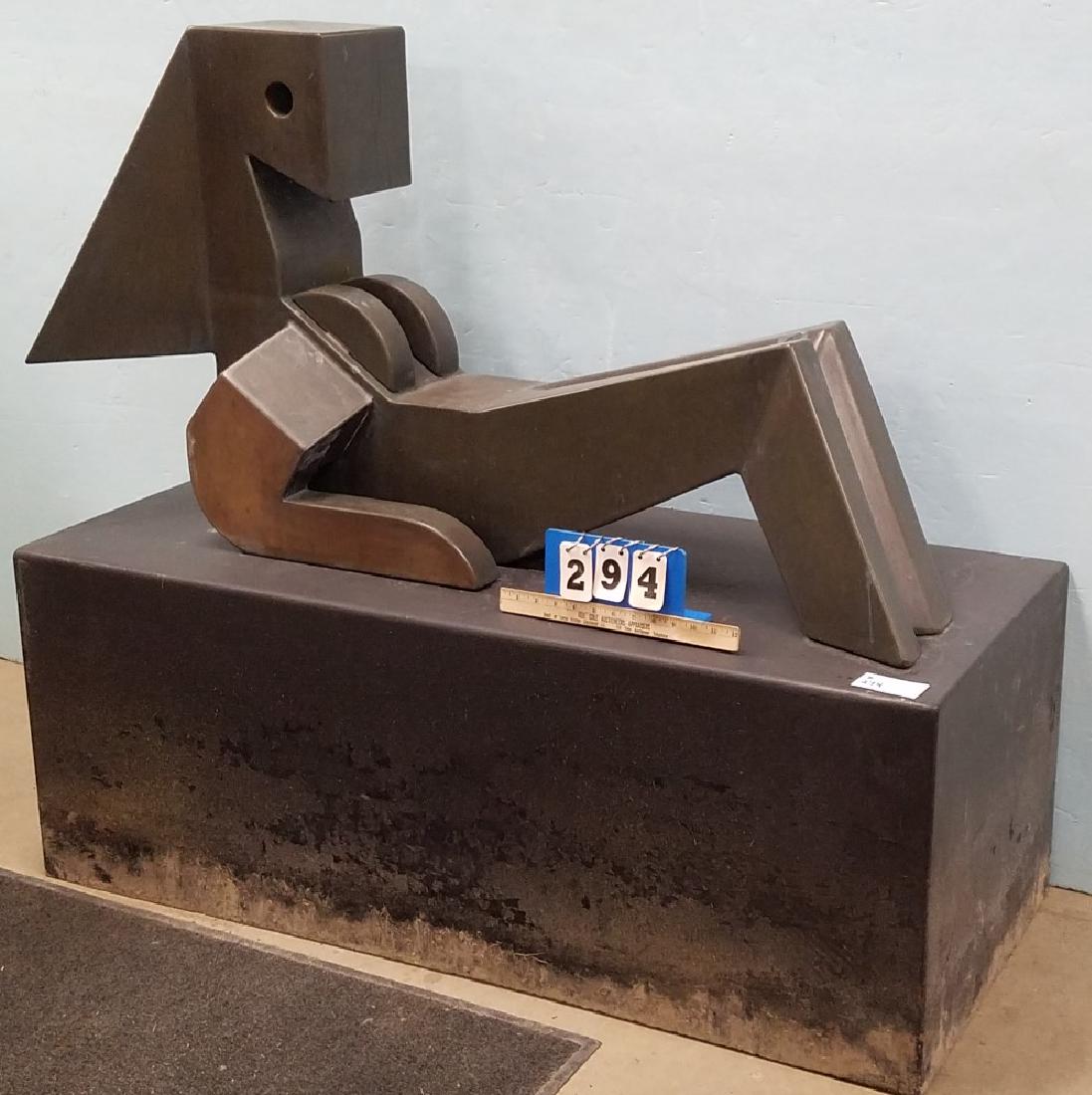 BRONZE SCULPTURE "RECLINING LADY 2" SGND ROD KAGAN 1990