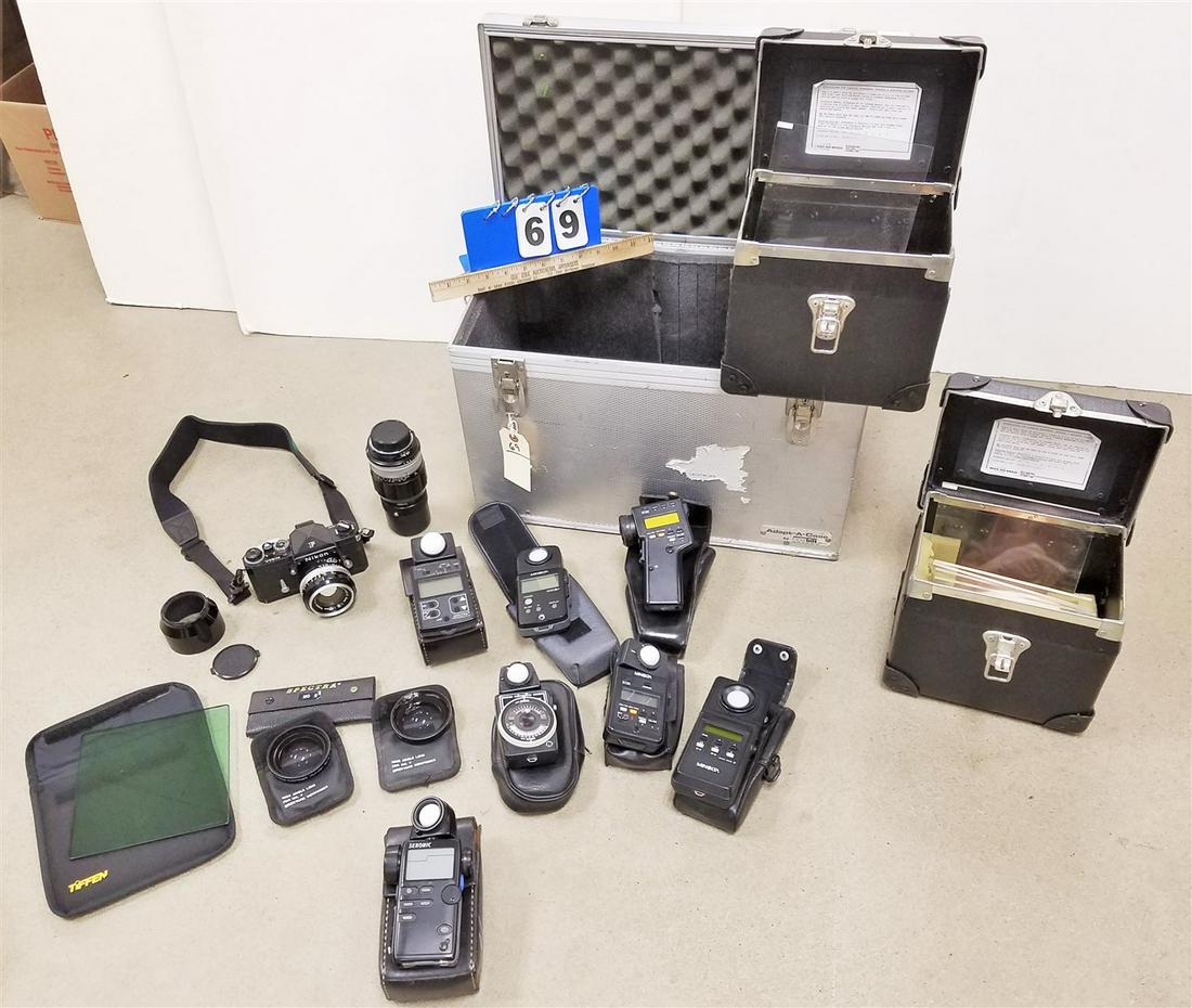 TRUNK W/ NIKON CAMERA, LENSES, SPOT METER, COLOR METER, - Apr 25, 2020 ...