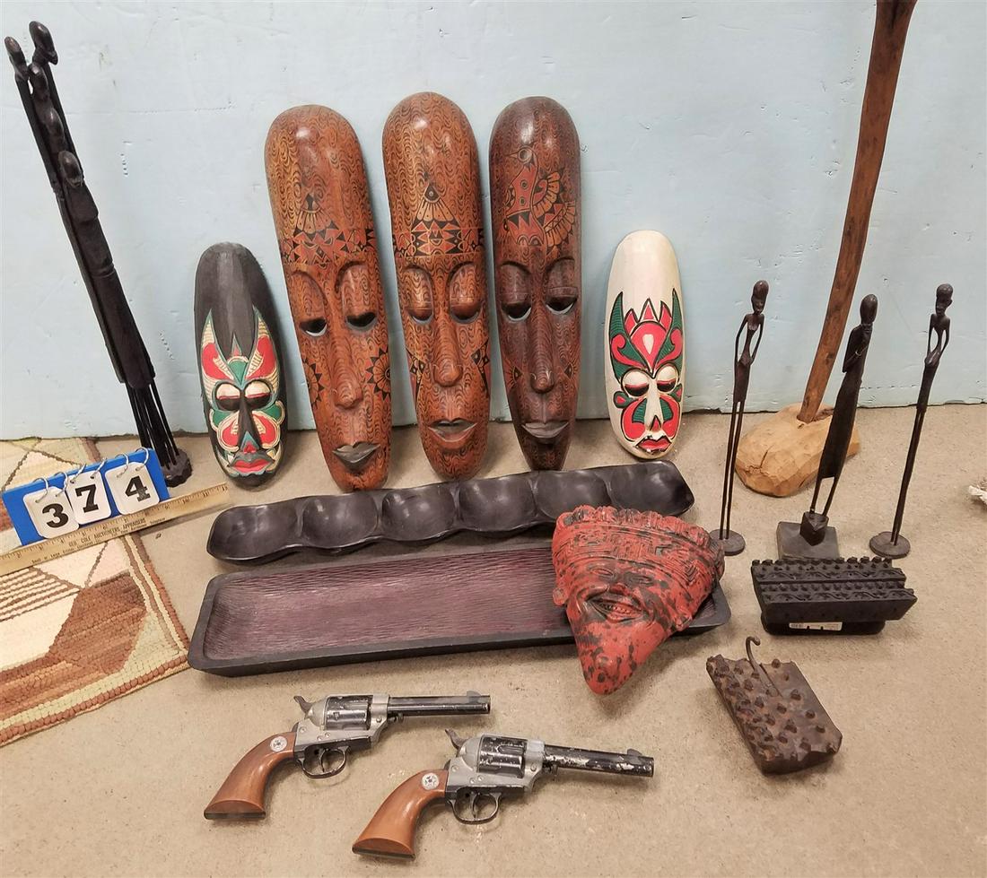 BX. AFRICAN CARVED WOOD MASKS, FIGURES, ETC. - Apr 25, 2020 | George ...