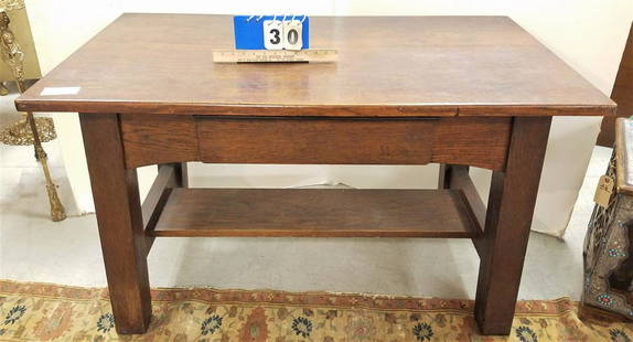 Mission Oak Library Table