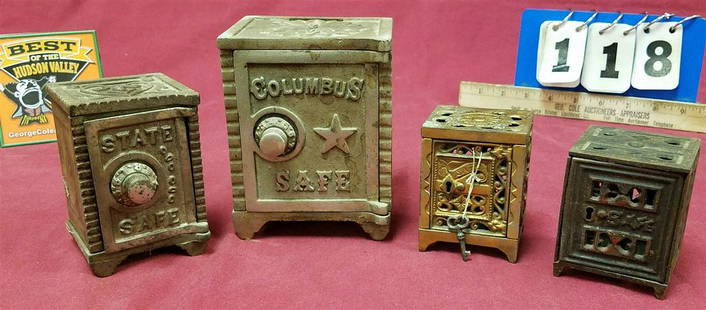 Vintage Cast Iron Still Banks & Bookends