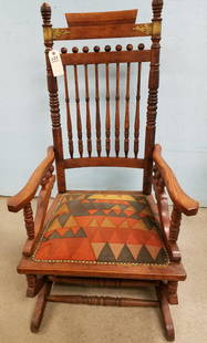 Antique Oak Platform Rocker