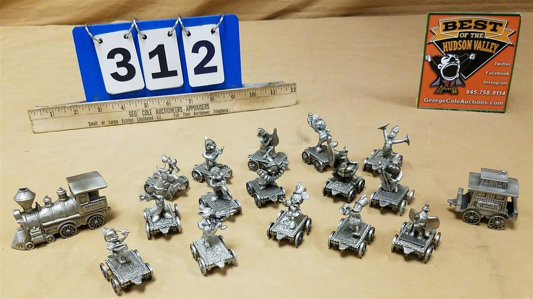Disney Pewter Train Set By Hudson.