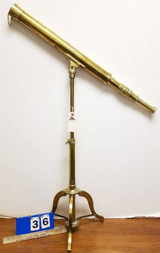 Ross London Brass Telescope And Stand