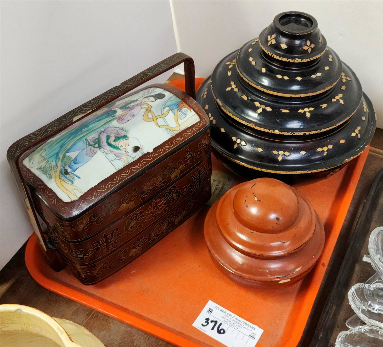 Tray Chinese And Thai Lacquer Food Containers Auction