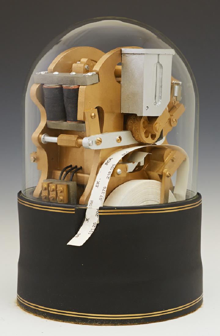 Ticker Tape Machine Replica, 20th c., under glass dome, - Jan 27, 2018 ...