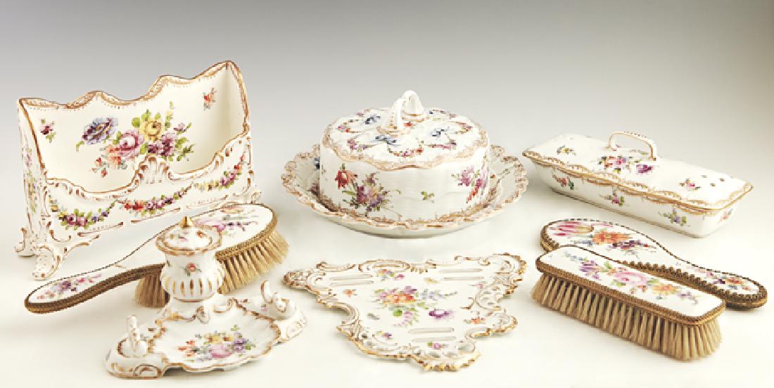 Eight Pieces of German Porcelain , early 20th c., with