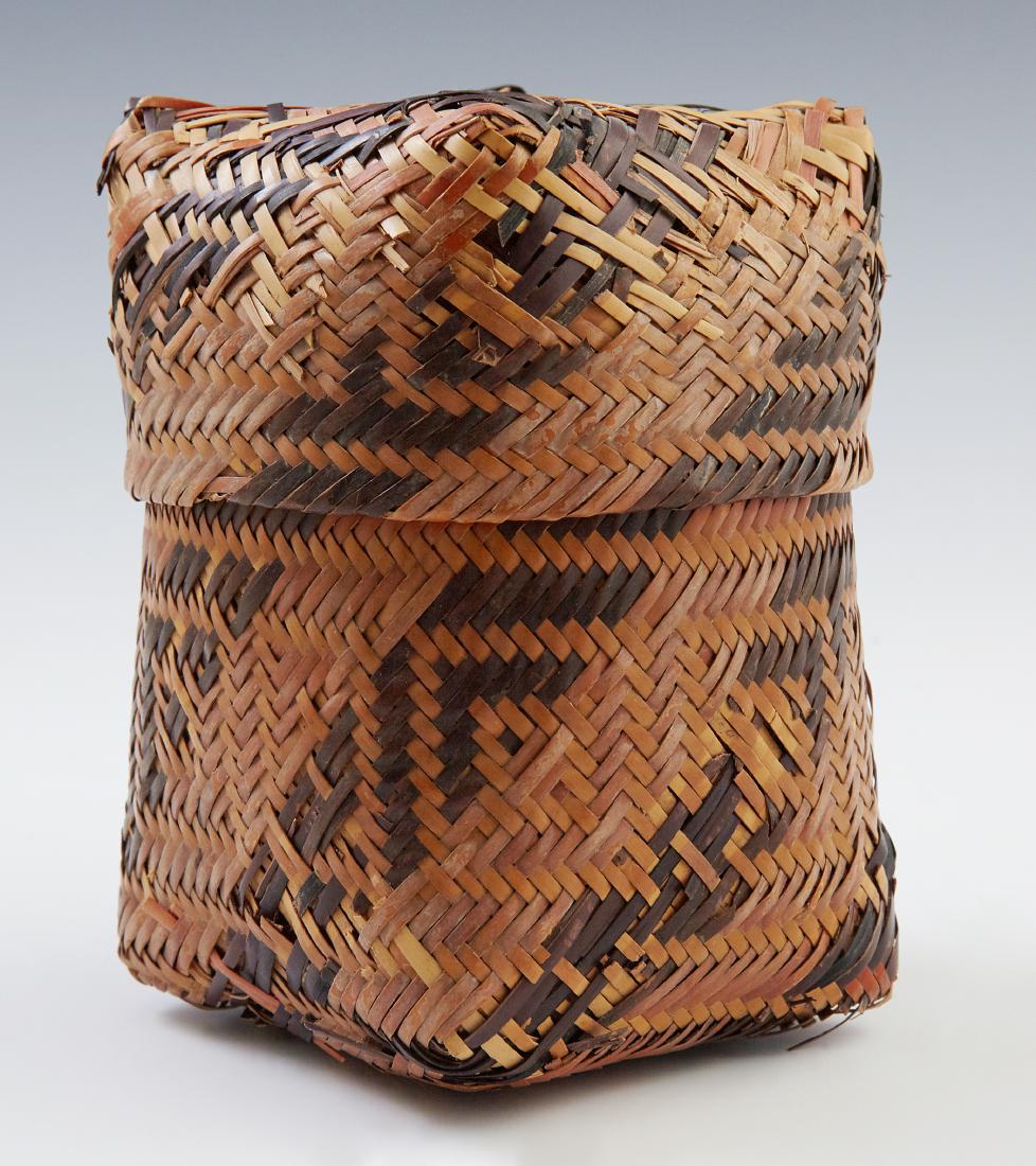 Chitimacha Indian Covered Trinket Basket (southeast