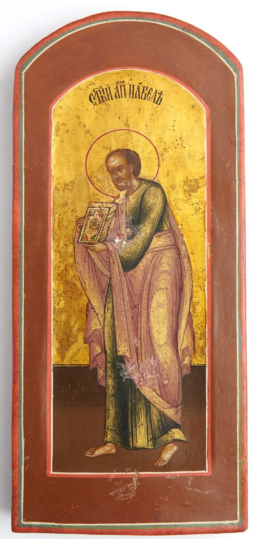 Russian Icon of the Apostle Pavel, last quarter 19th