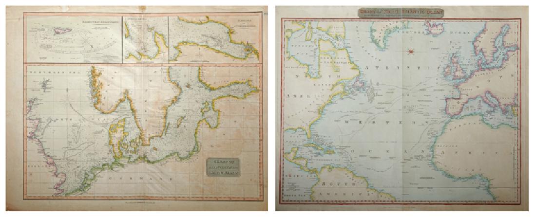 Two Maps From Thompson's General Atlas: Chart Of North