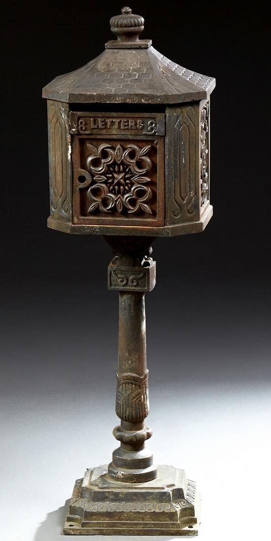 Victorian Style Cast Iron Mailbox, 20th c., of - Jan 18, 2020 ...