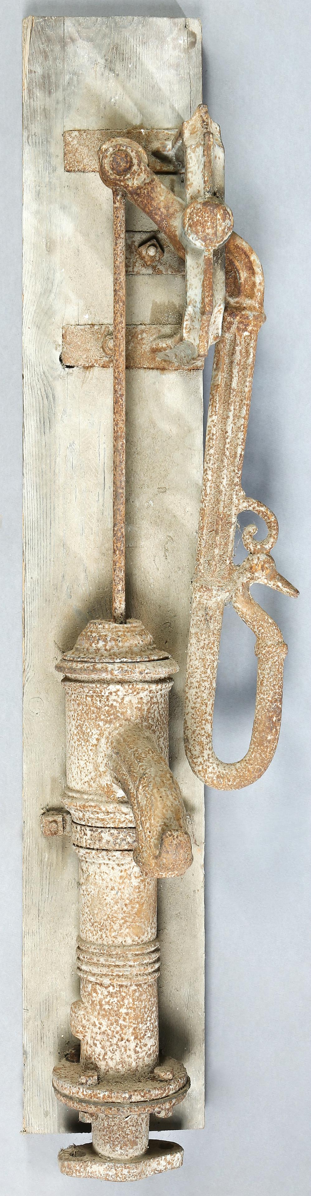 For Auction: French Provincial Cast Iron Water Pump, 19th c., with a ...