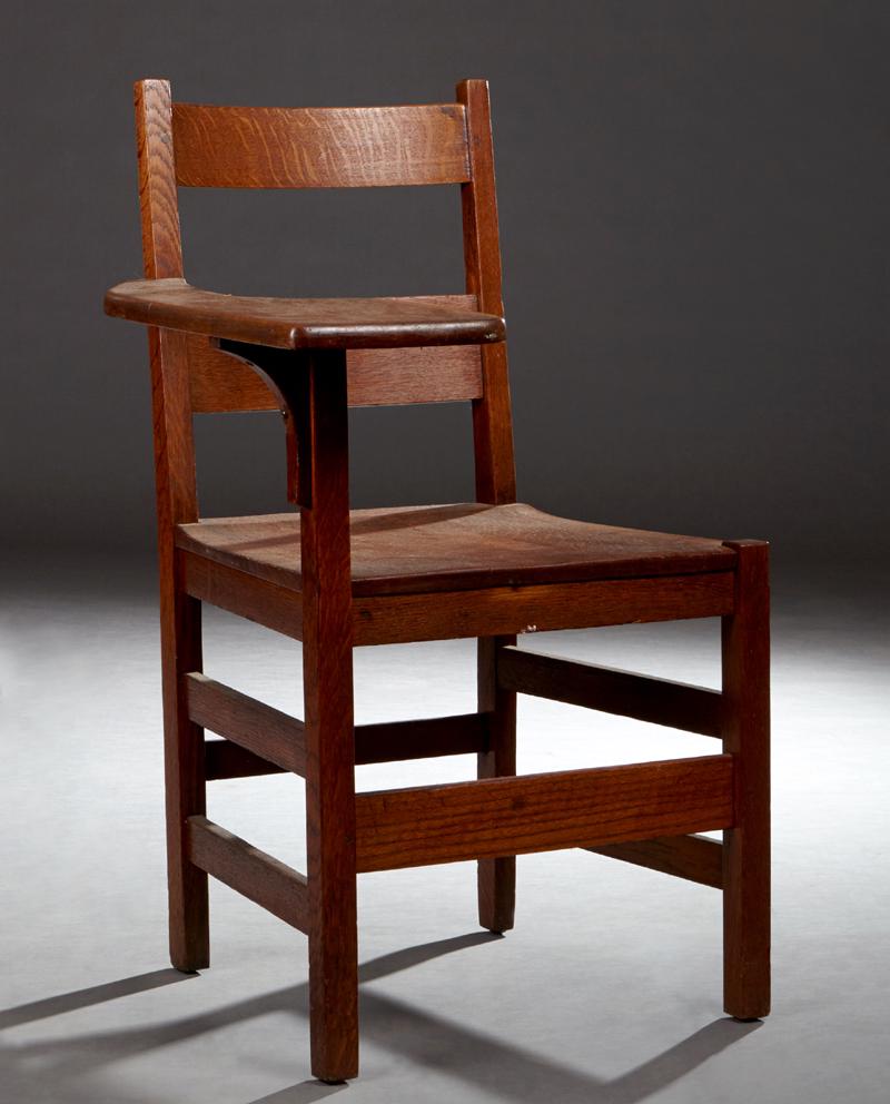 Mission Oak School Tablet Desk, early 20th c., with - Nov 05, 2020 ...