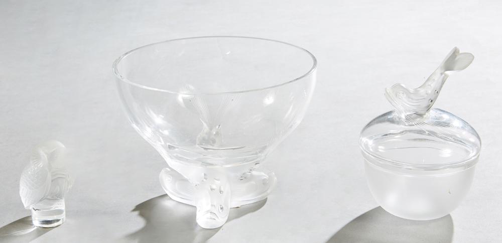 Three Pieces Of Lalique Crystal, Consisting Of An