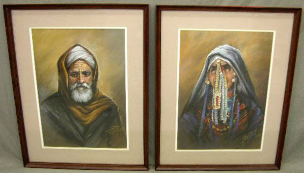 Mansour, "egyptian Tribesman And Woman," 1987, Pai