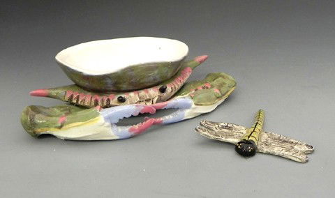 Two Pieces Of Singing River Pottery, 20th C., Consi