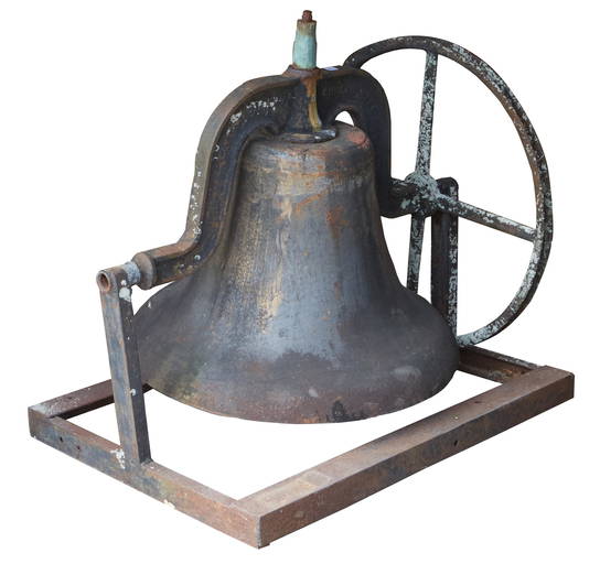 Rare Large Cast Iron Church Tower Bell, 19th C., Marked "steel Alloy ...
