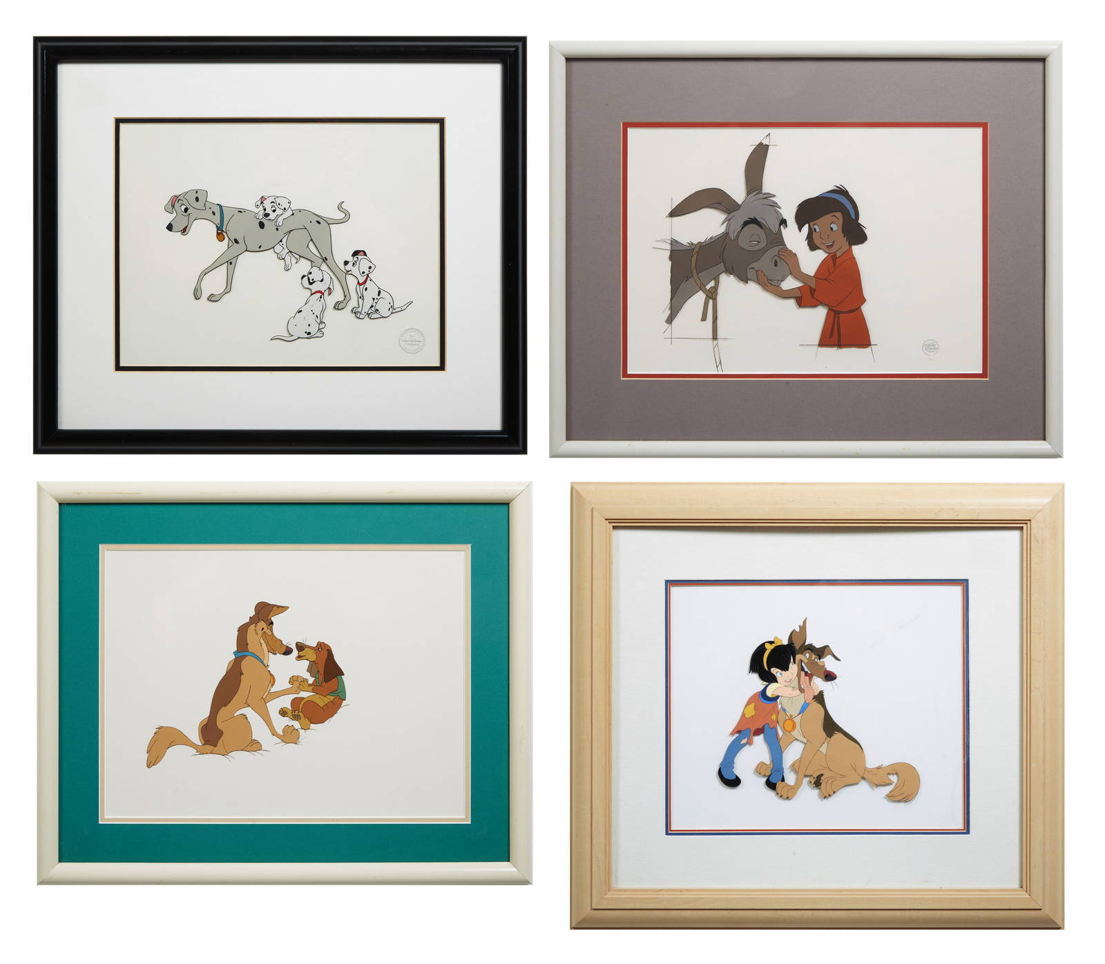 Four Animated Cels From Goldcrest Films And Disney, 20th C. Largest- H ...