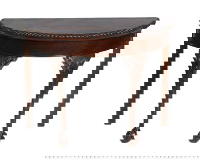 Pair Of 19thc Chinese Demilune Tables Auction