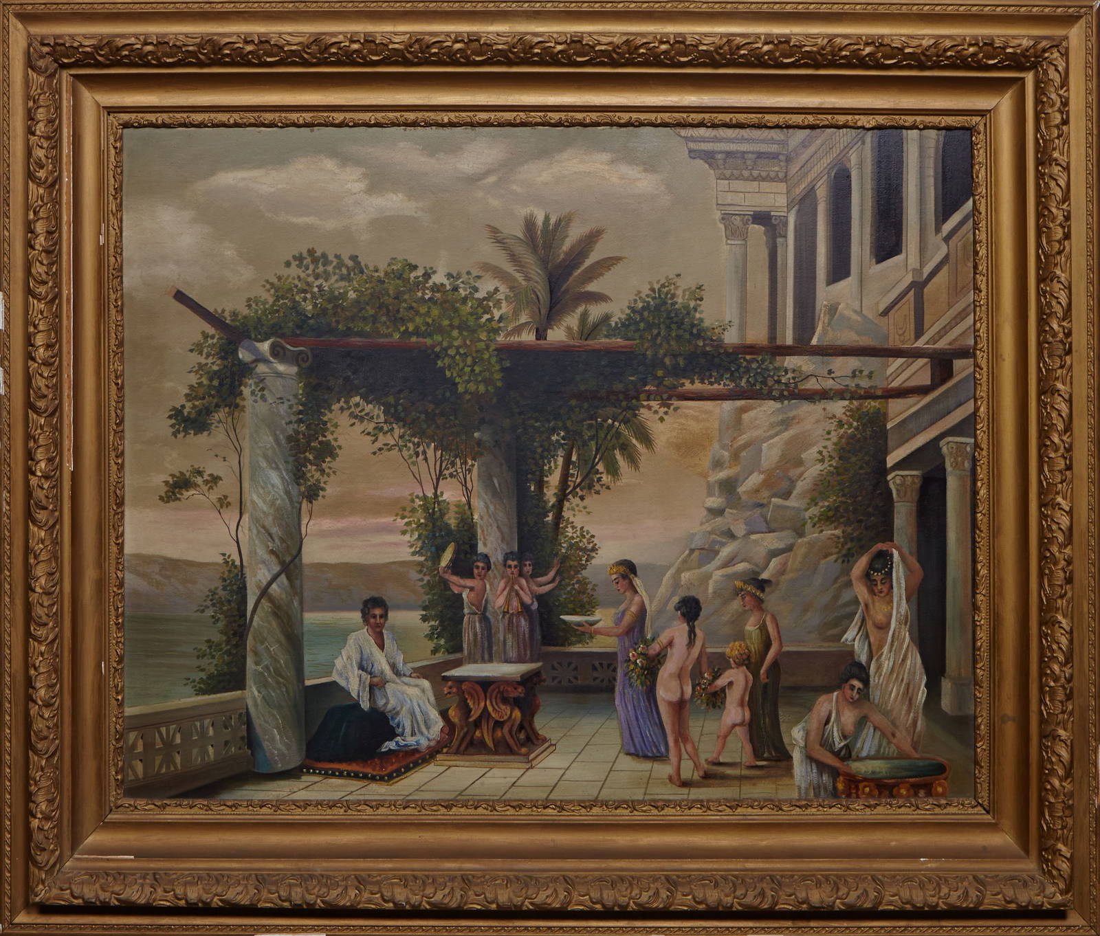 American School, "classical Scene Of Roman Dancers On A Mediterranean ...