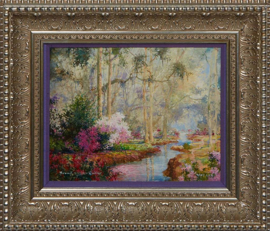 Robert Malcolm Rucker (louisiana, 1932-2001), "azaleas By The Stream ...