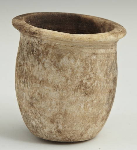 Ancient Carved Alabaster Cup, With An Everted Rim,