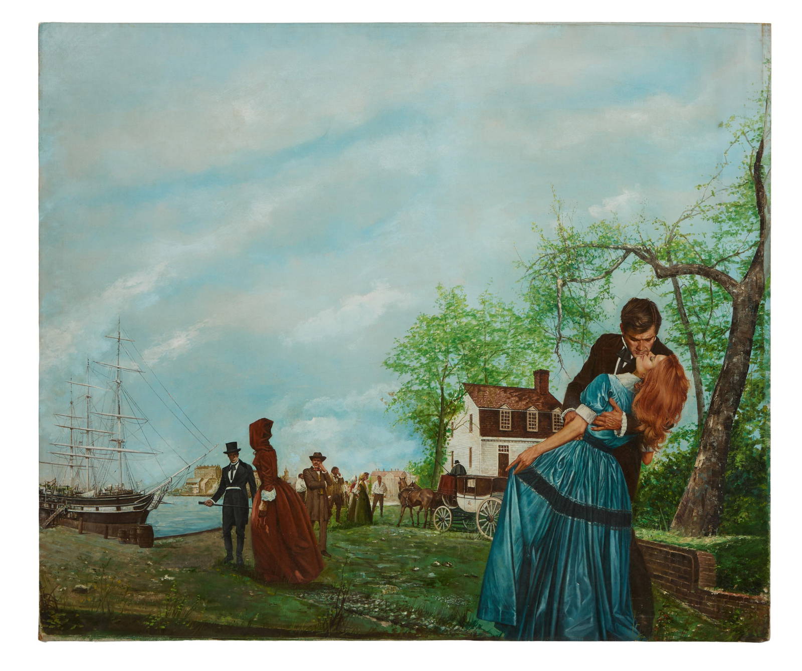 Lou Marchetti (american, 1920-1992), "romance Novel Book Cover Illustrations," C. 1980, H.- 40 ...