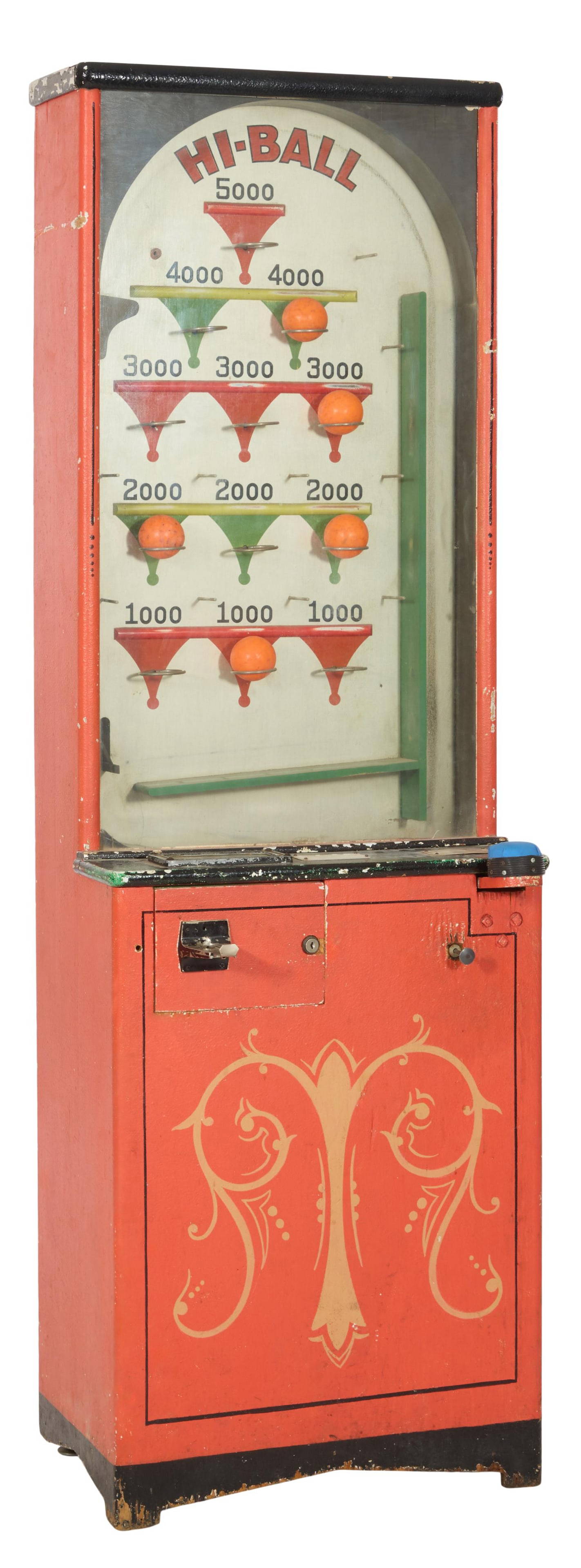 Exhibit Supply Co. Hi-ball Arcade Game, 1930s, H.- 83 In., W.- 27 In, D ...